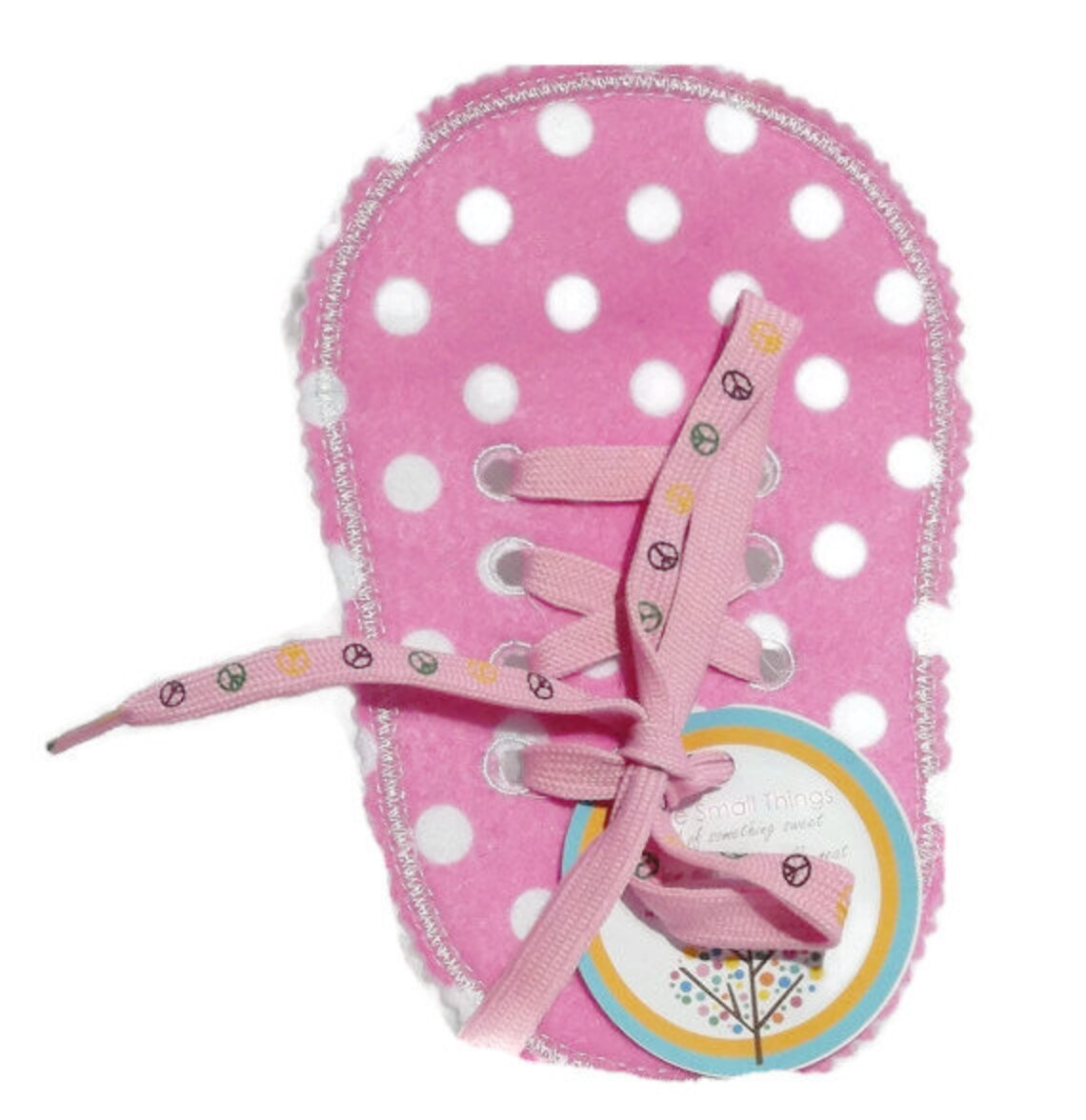 Felt Pink Polka Dotted Spotted Learn to Tie Your Shoe Great - Etsy