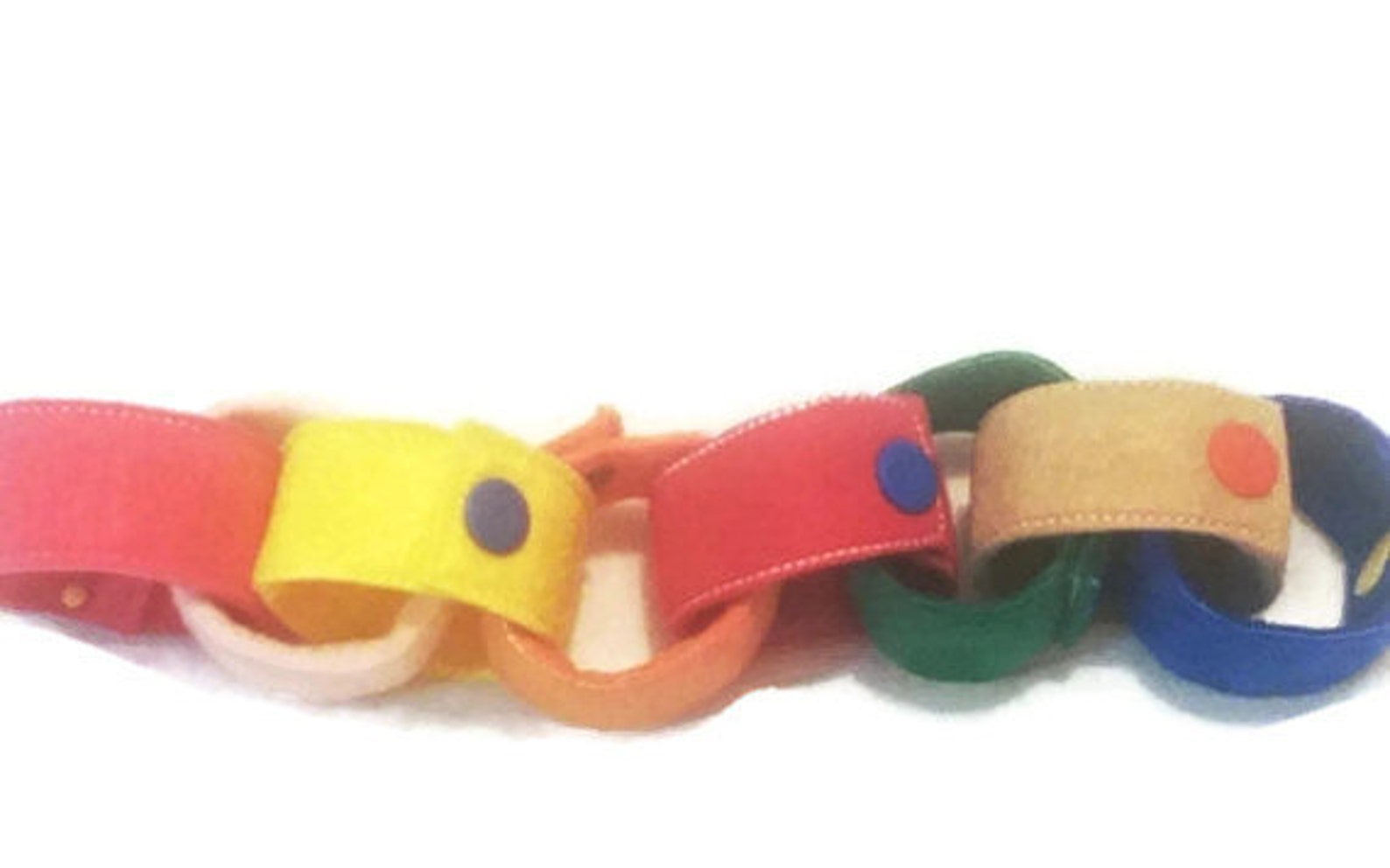 Felt Snap or Button Chains Set of 10 Loops Busy Bags Perfect - Etsy