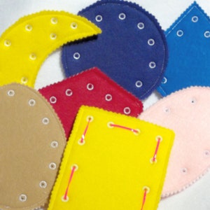 Lacing Shape Cards Sewing Cards Learn to Sew Busy Toy Activity Toy 3837 ...