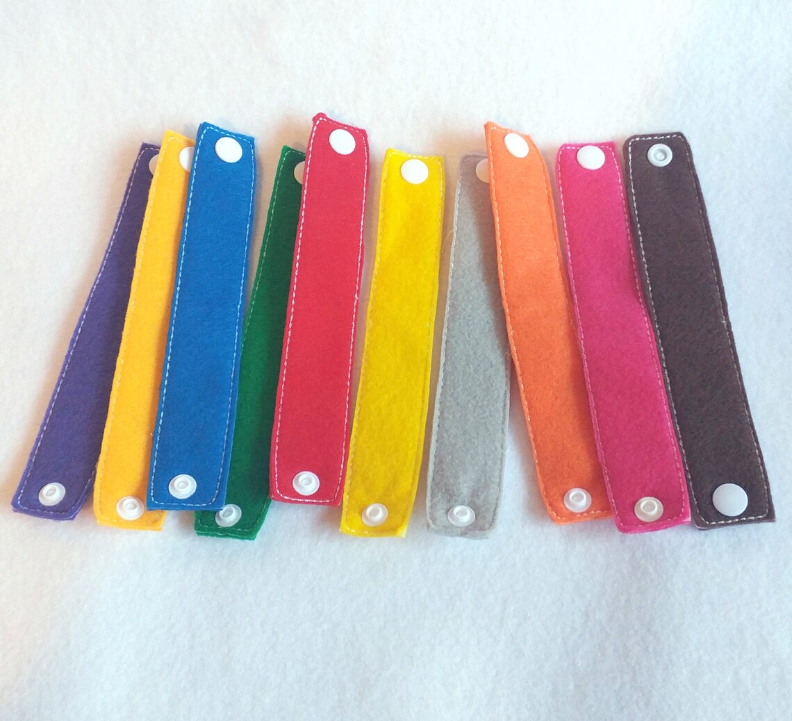 Felt Snap or Button Chains Set of 10 Loops Busy Bags Perfect - Etsy