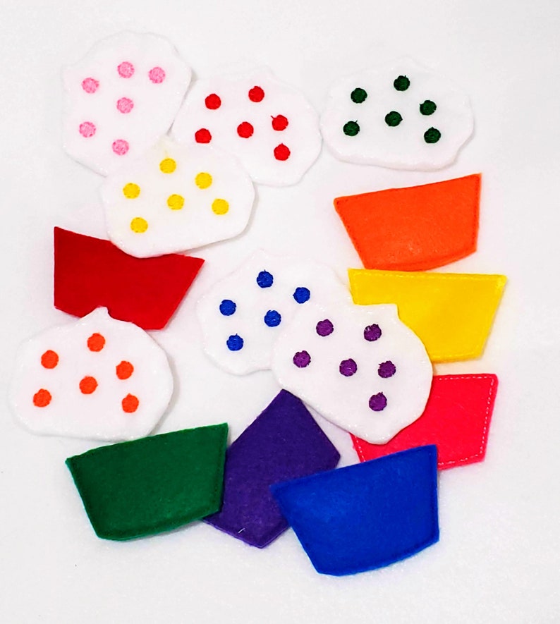 Felt Quiet Book Cupcake Color Matching Page Toddler Busy - Etsy