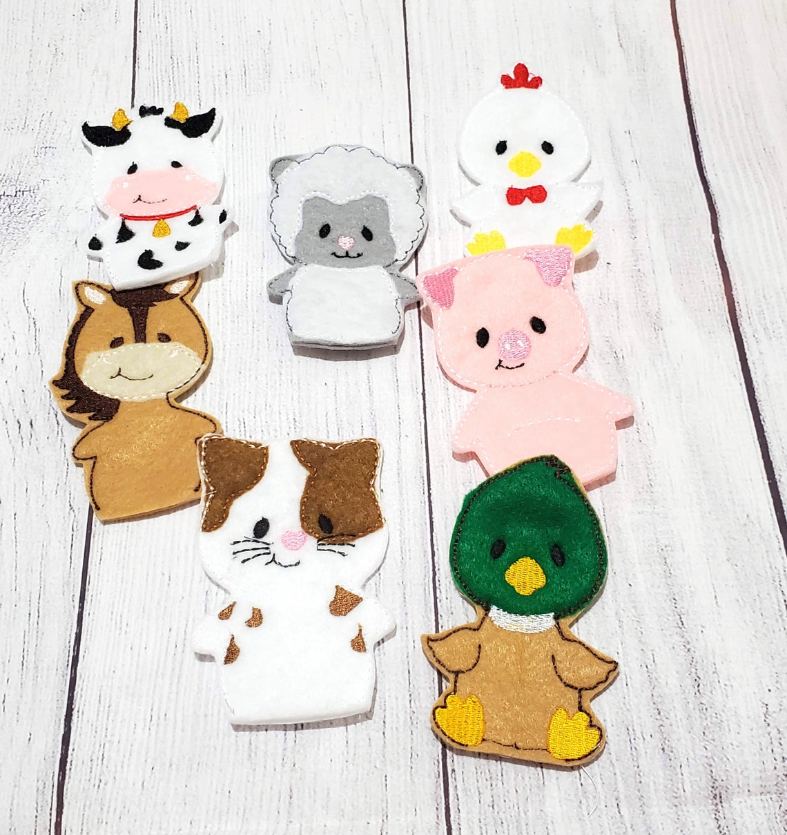 Quiet Book Page Barn and Finger Puppet Farm Animals Felt - Etsy