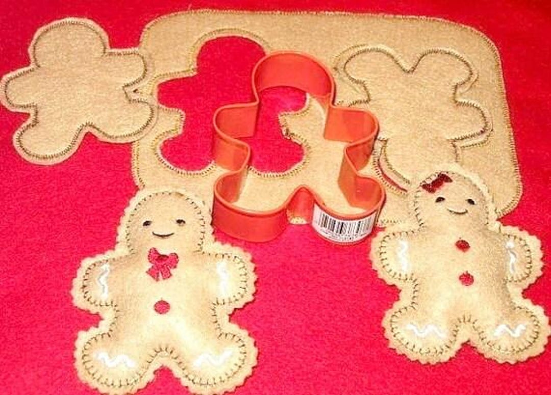 Christmas Gingerbread Felt Cookie Set: Dolls & Cutouts - Etsy