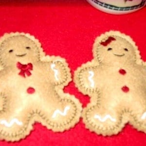 Christmas Gingerbread Cookie Set Includes Cookie Dough 2 Felt Cutouts ...