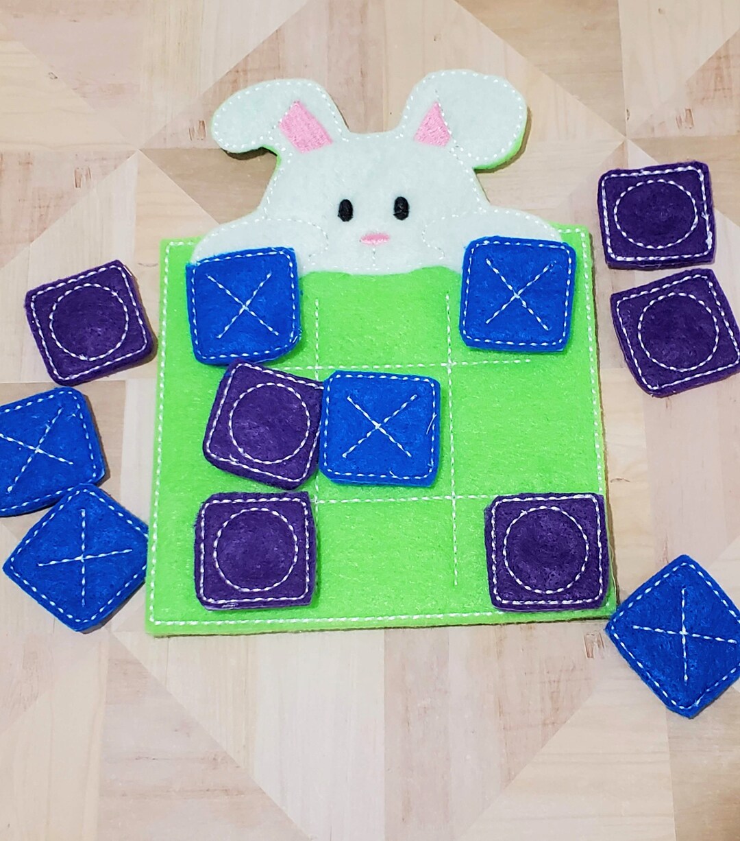 Easter Bunny Tic Tac Toe Felt Game Perfect for Easter Basket - Etsy