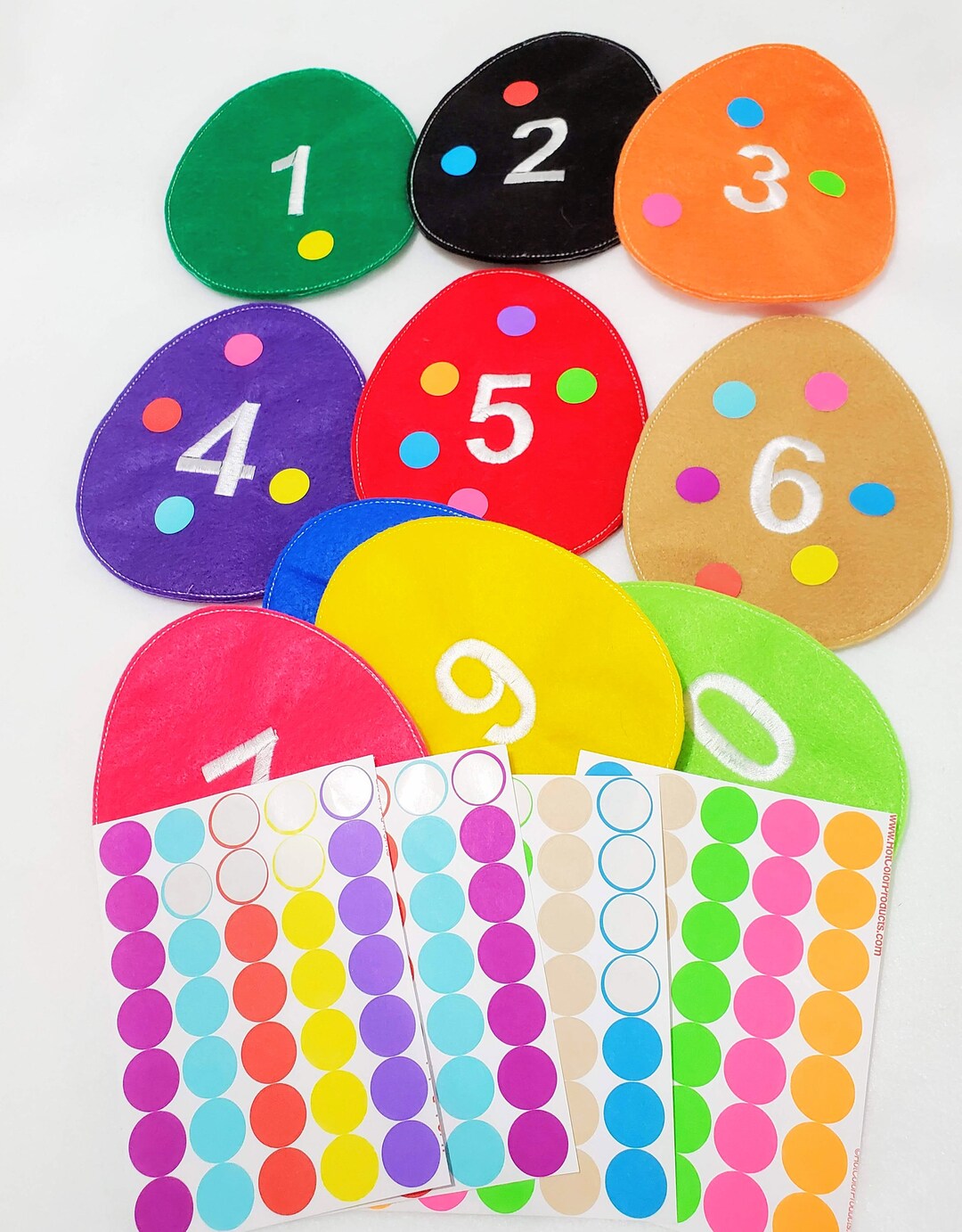 Sticker Dot Busy Bag 1-10 Learning Numbers Counting Game, Toddler Early ...
