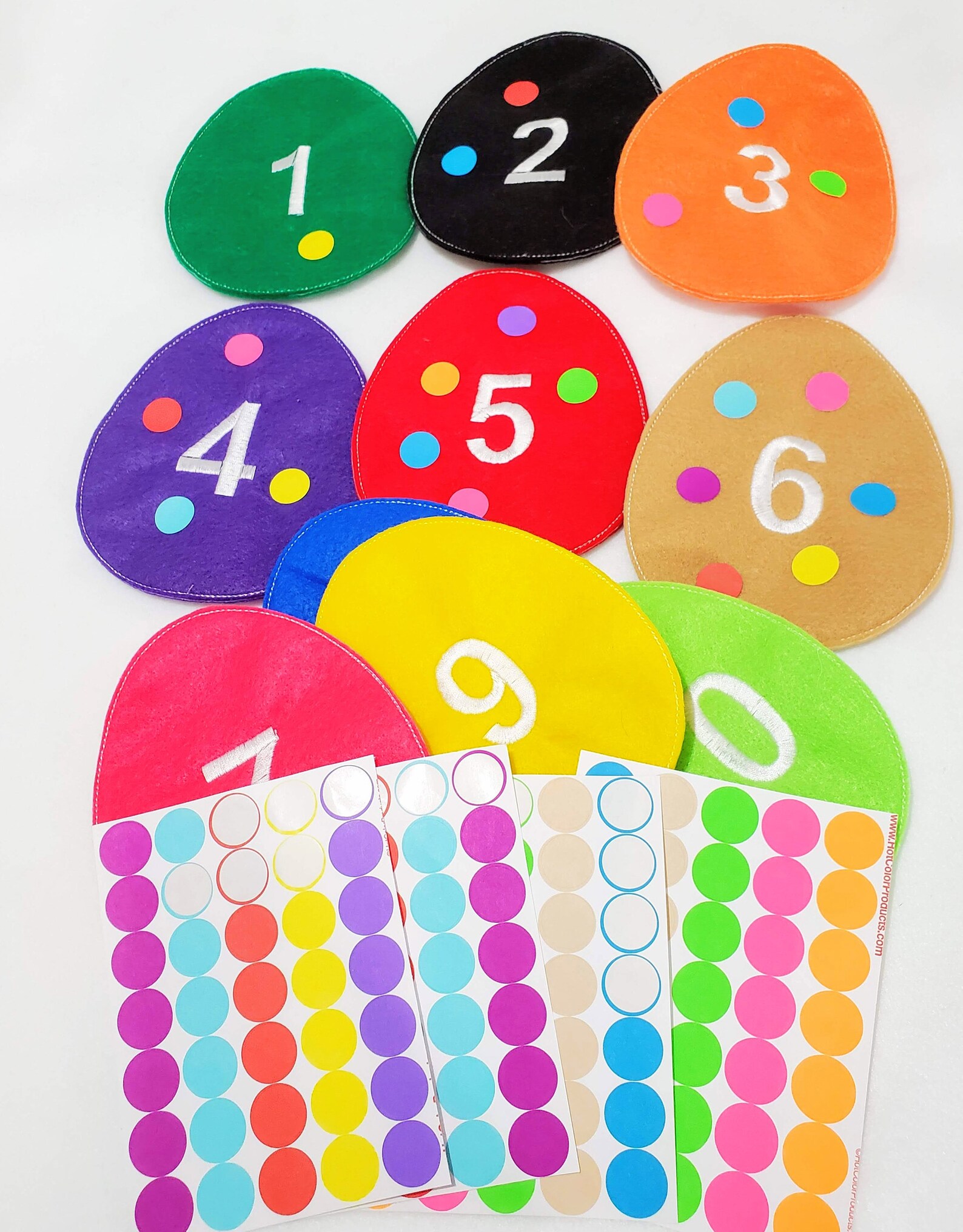 Sticker Dot Busy Bag 1-10 Learning Numbers Counting Game - Etsy