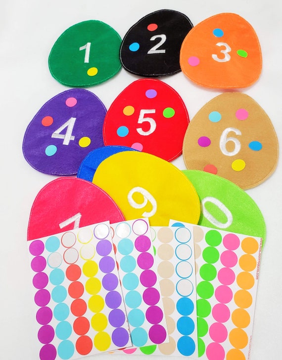 Sticker dot busy bag 1-10 Learning Numbers Counting Game, Toddler Early ...