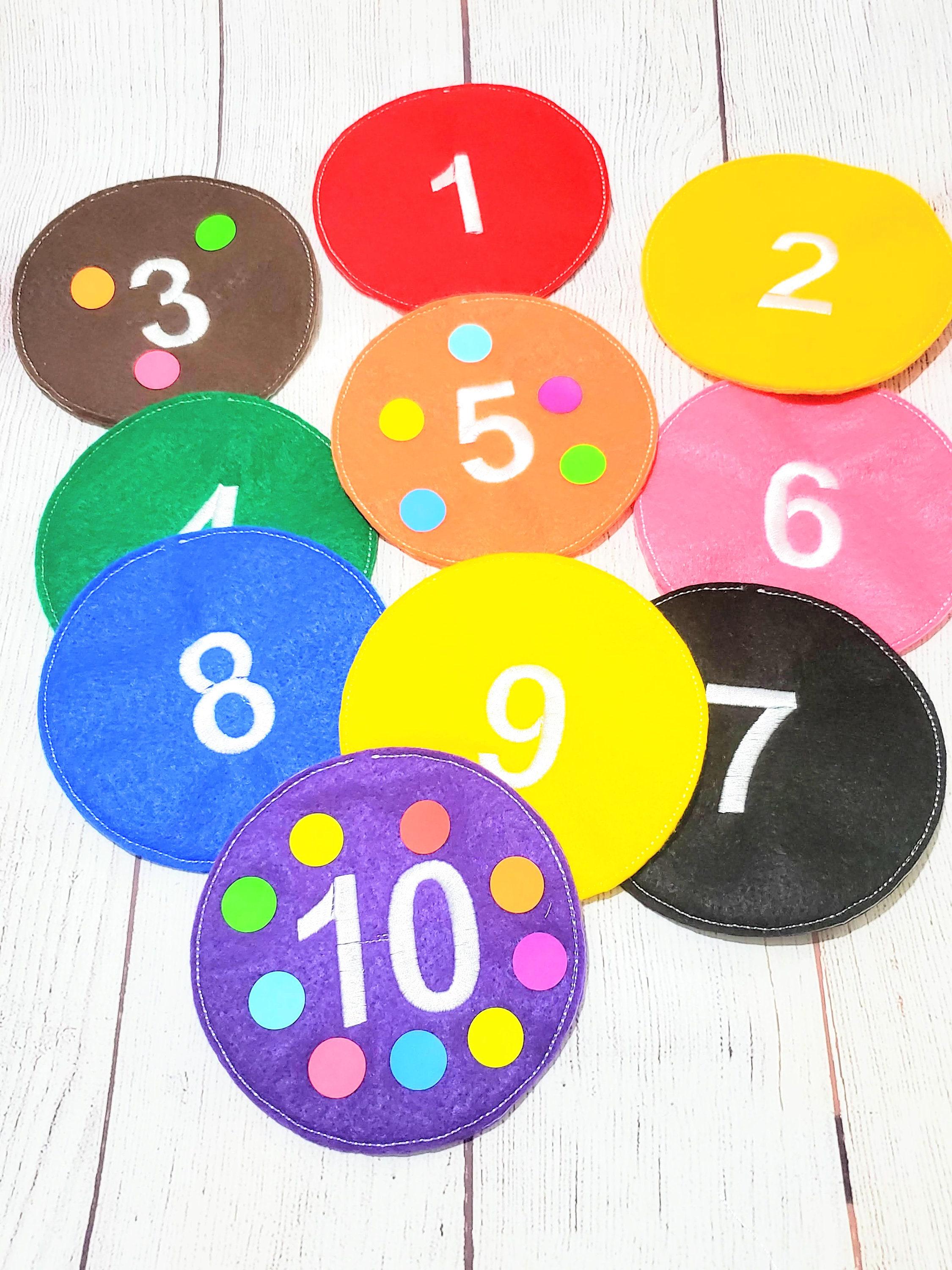 Sticker Dot Busy Bag 1-10 Learning Numbers Counting Game, Toddler Early ...