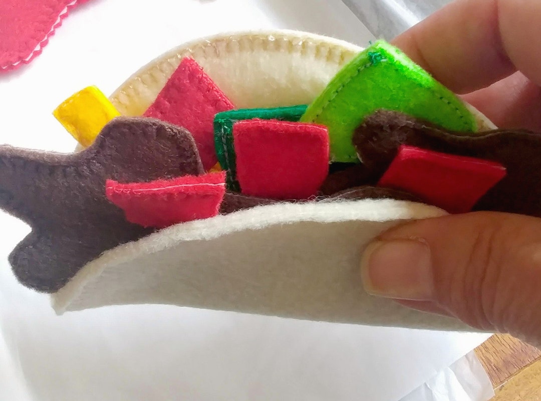 Felt Taco Play Food – Pretend Kitchen Food, Eco-felt - Etsy