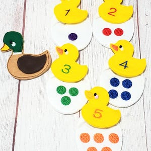 5 Little Duck Finger Puppets Numbered 1-5 - Toddler Page - # 234 - Etsy