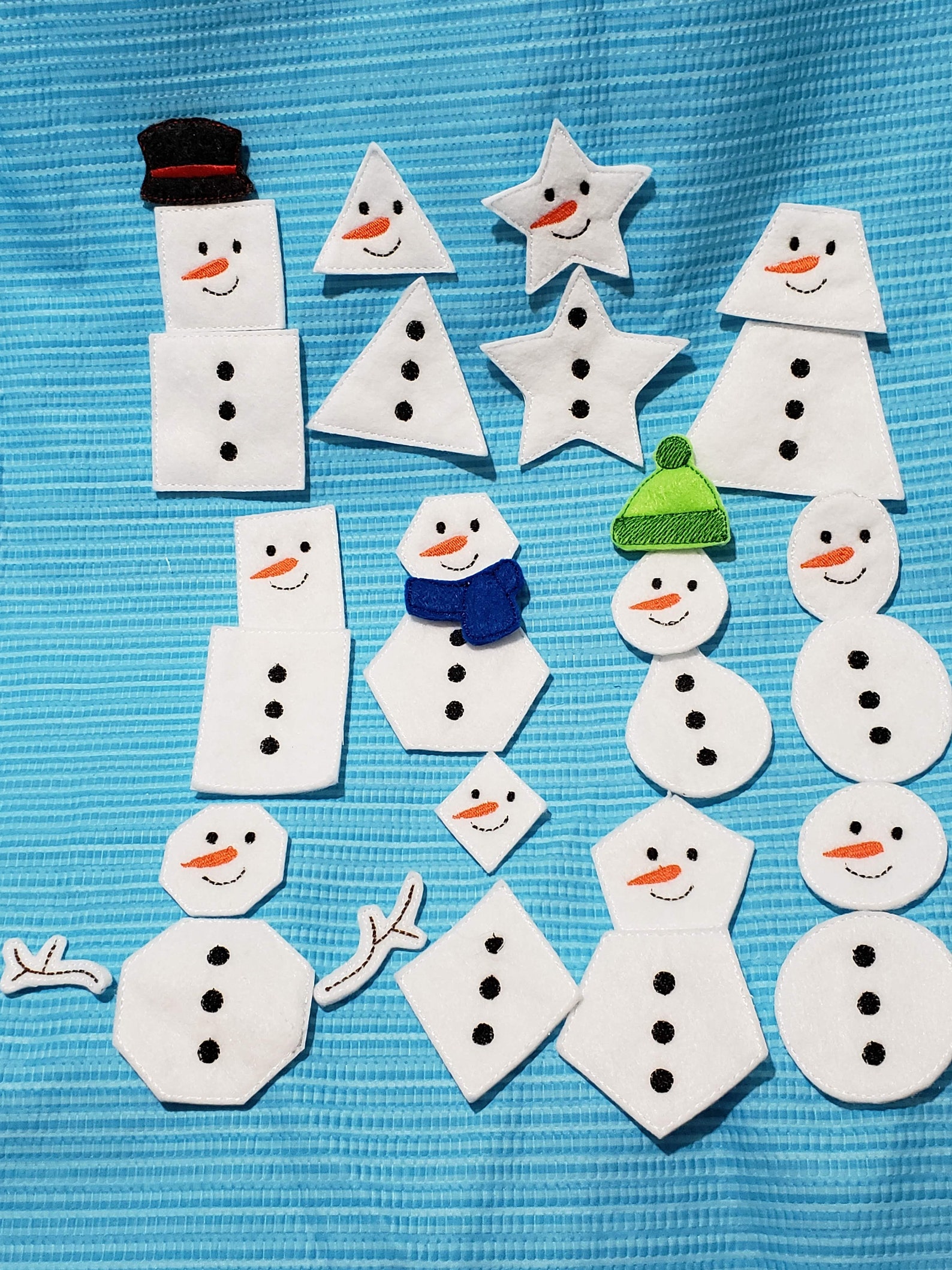 Snowman Matching Shapes Game for Shape Identification 12 - Etsy