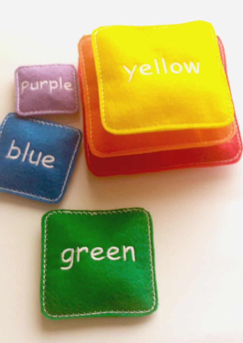 Stacking Word Color Game-educational Learning Game Busy Bags - Etsy