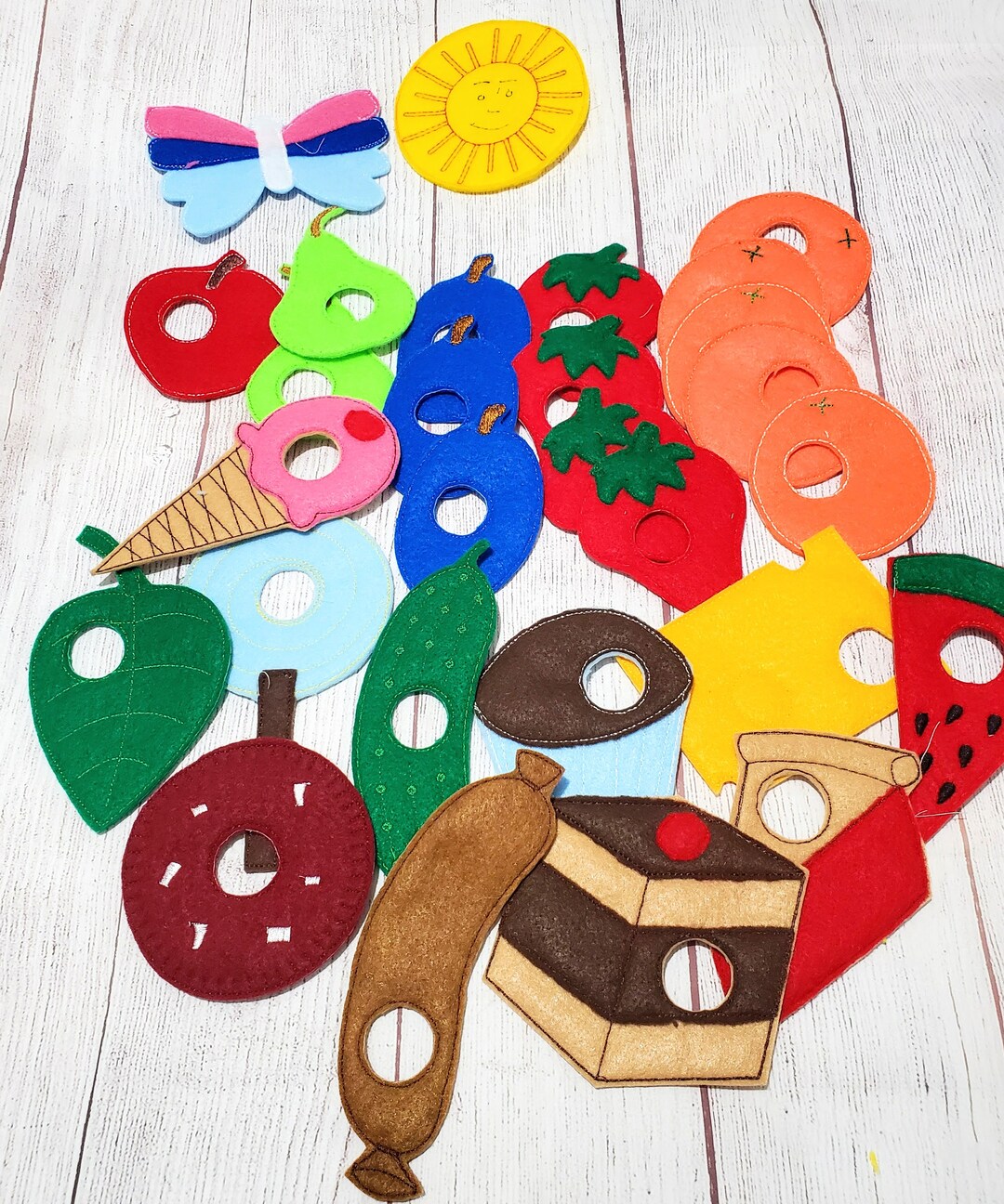 Hungry Caterpillar Felt Story Snake Game Develop Fine Motor Skills ...