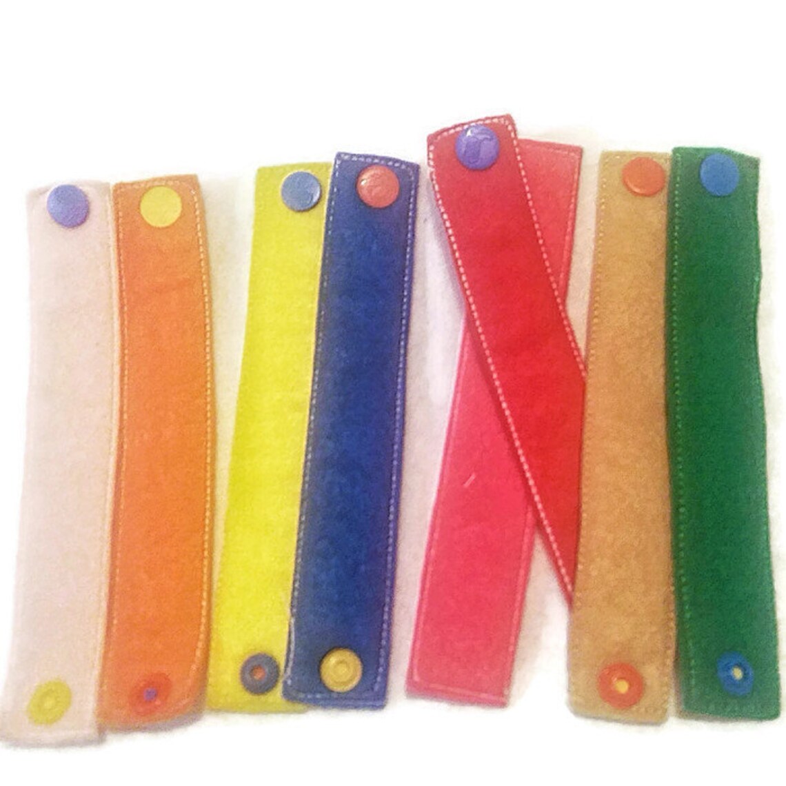 Felt Snap or Button Chains Set of 10 Loops Busy Bags Perfect - Etsy