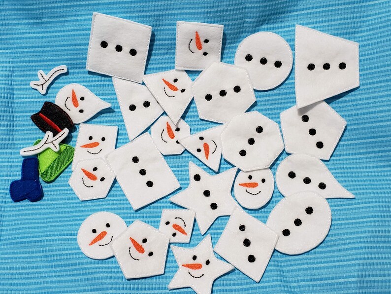 Snowman Matching Shapes Game for Shape Identification 12 - Etsy