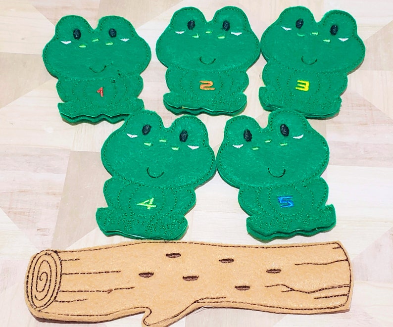 Busy Book 5 Little Speckled Frog Finger Puppets Quiet Book - Etsy