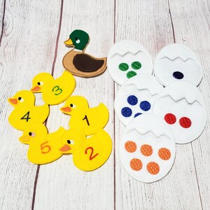 5 Little Duck Finger Puppets Numbered 1-5 Toddler Page 234 - Etsy