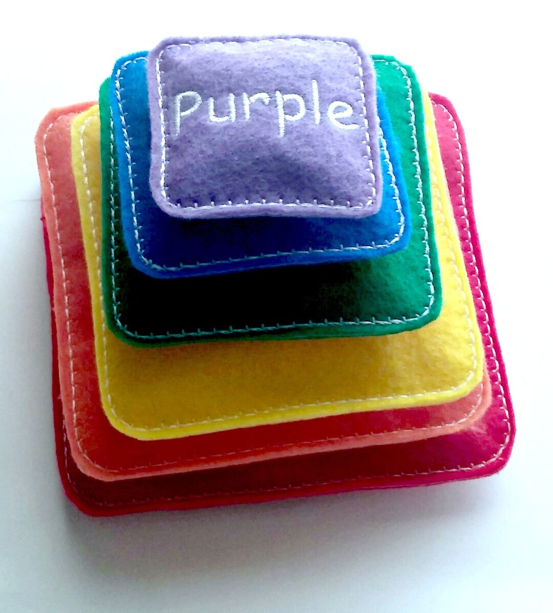 Stacking Word Color Game-educational Learning Game Busy Bags Fine Motor ...