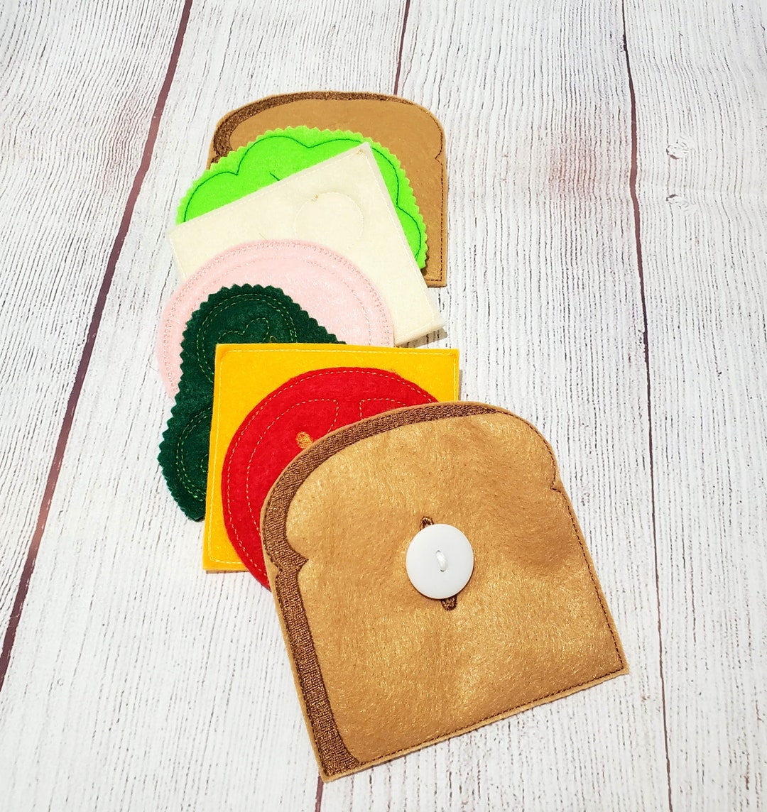 Felt Sandwich Button Snake Deluxe Set Busy Bag or Quiet Book Project ...