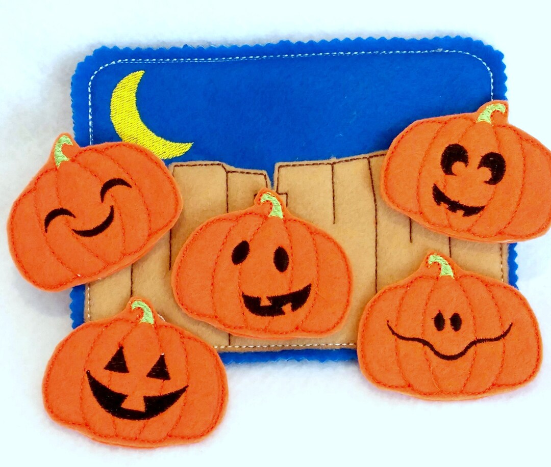 Five Little Pumpkin Quiet Book Page for Toddlers With 5 Pumpkin Finger ...