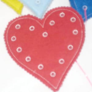 Heart Lacing Card Learning Activity Party Favor Sewing Card Hand Eye ...