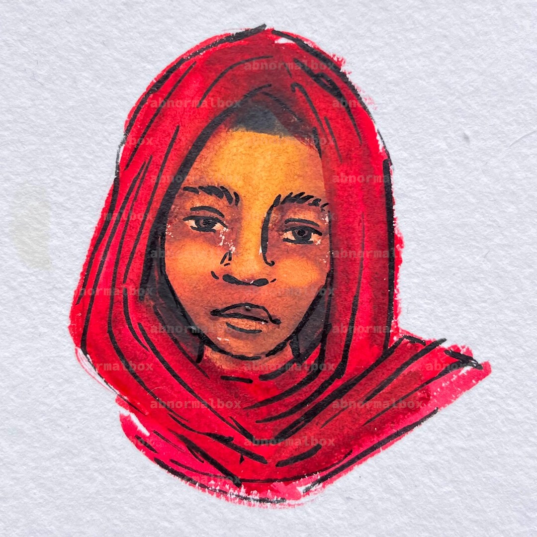 Portrait of Hijabi Woman Digitized - Etsy