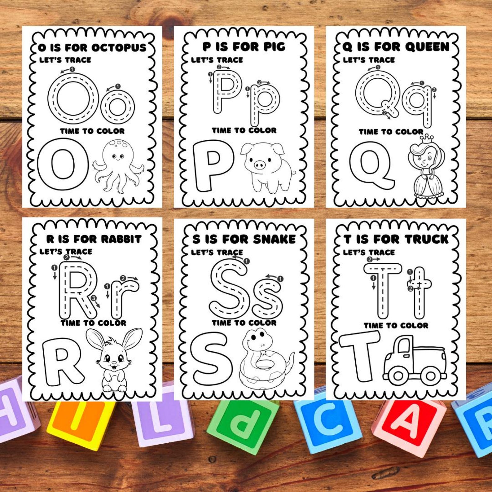 ABC Color & Trace Worksheet for Preschoolers and Kindergarteners ...