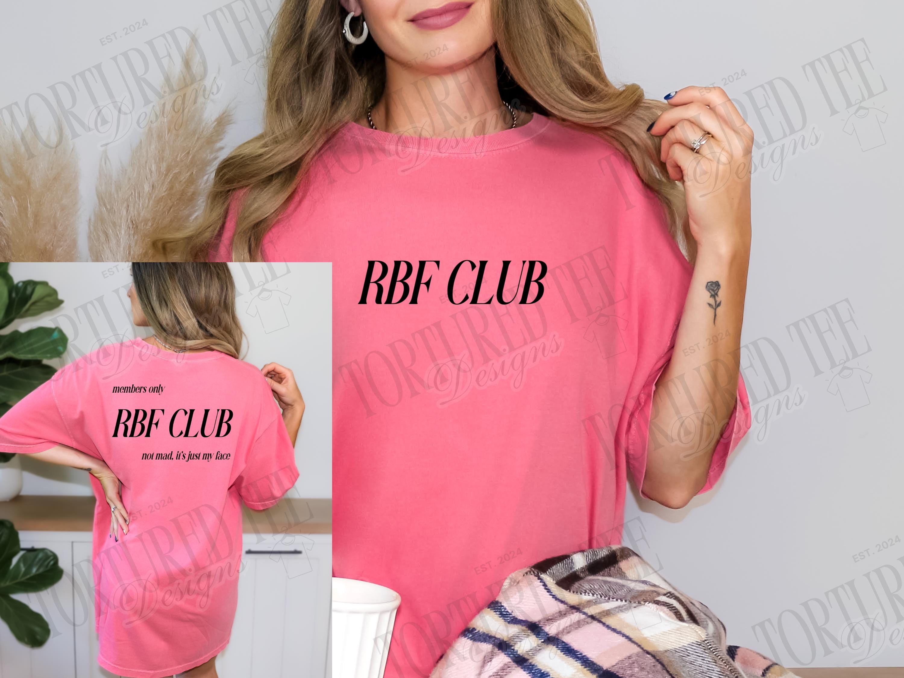 RBF Club Members Only PNG Trendy Graphic Shirt Design Just My Face Not ...