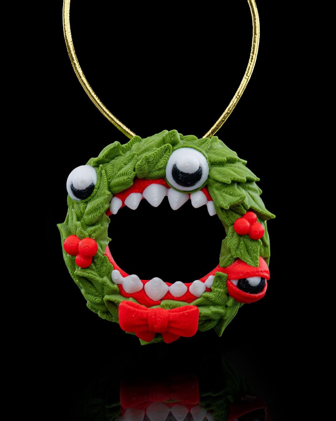 Christmas Wrath Wreath: Edgy Holiday Door Decor - Etsy