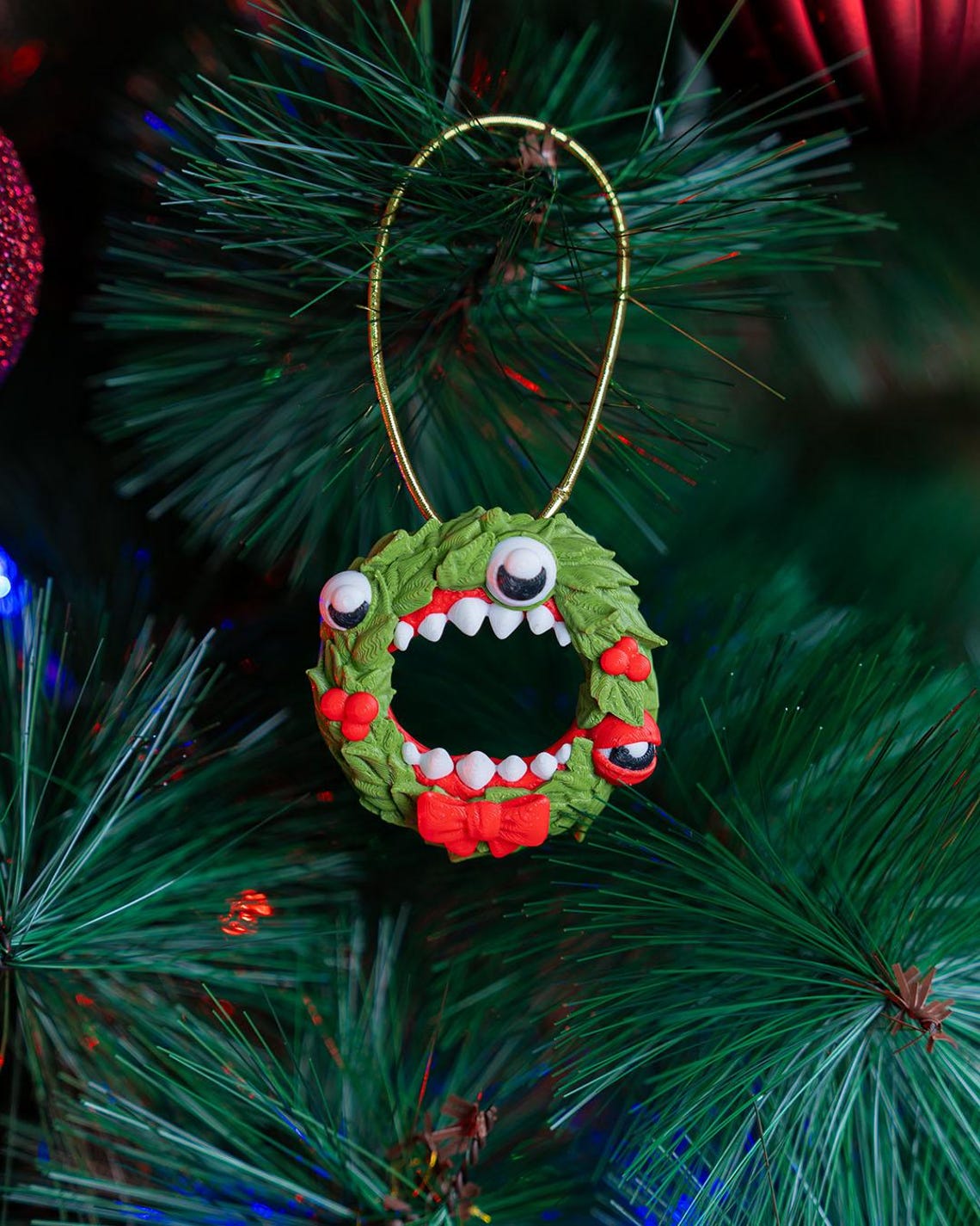 Christmas Wrath Wreath: Edgy Holiday Door Decor - Etsy