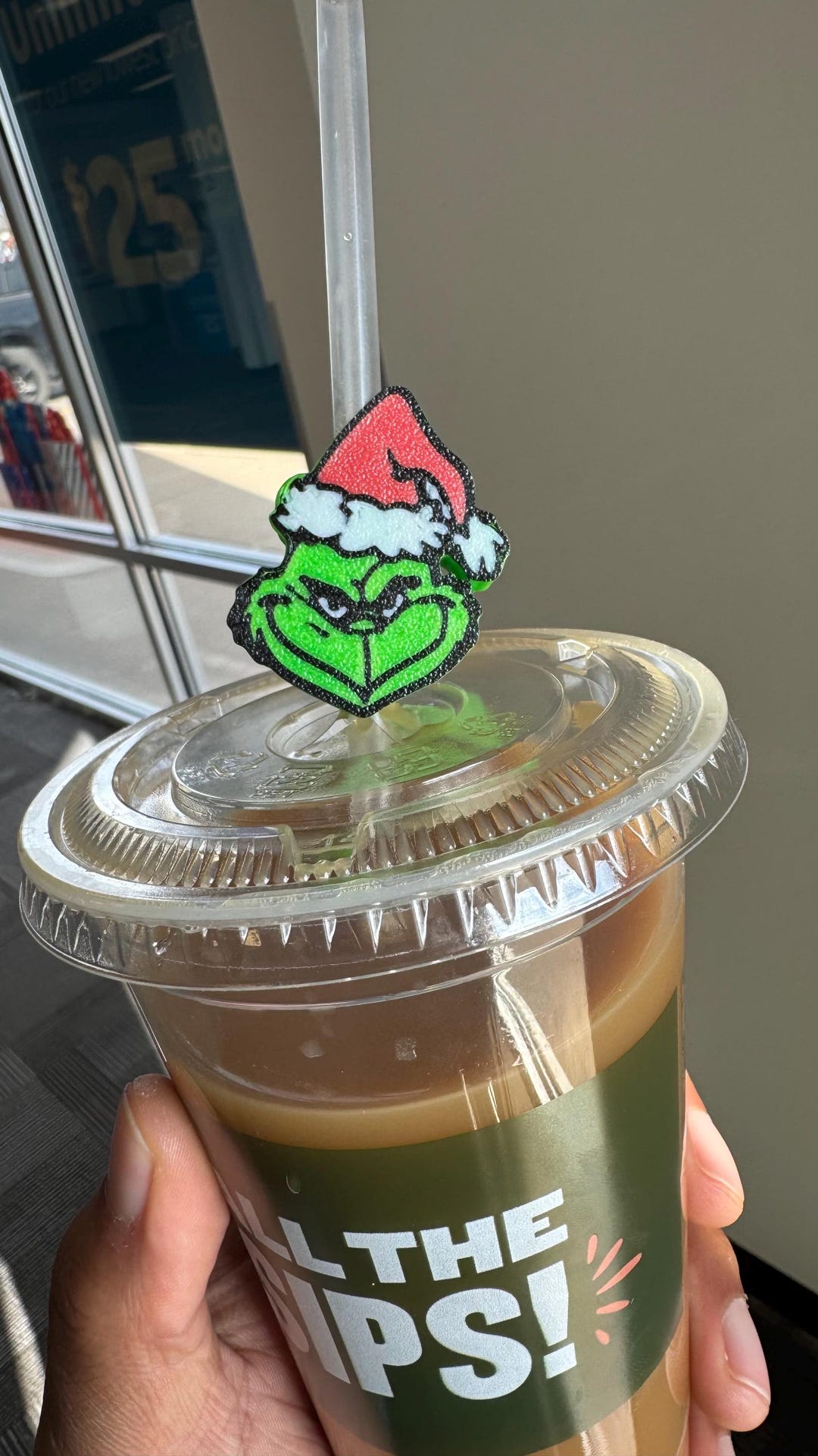Grinch Straw Topper - Etsy