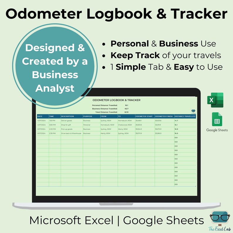 Personal Odometer Logbook & Tracker - Etsy