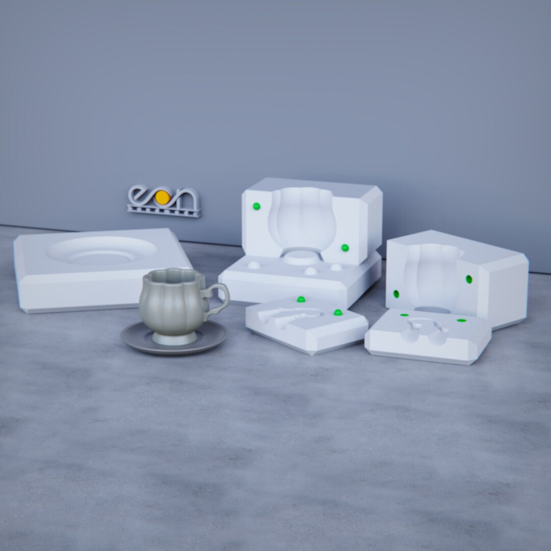 Ceramic Mug Mold, Plaster Mold, Porcelain Mold, Handmade Mold, Mold ...