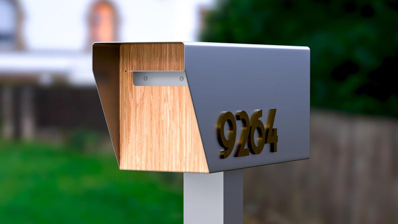 Modern Post Mailbox Post Mount Mailbox, Custom Mailboxes, Contemporary ...
