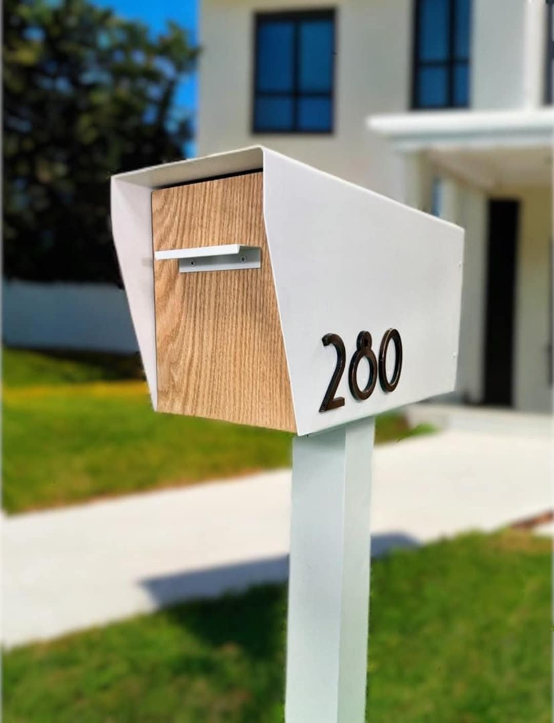 Modern Post Mounted Mailbox - Custom Mailbox - Contemporary - Steel ...