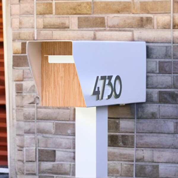 Modern Mailbox With Post - Etsy