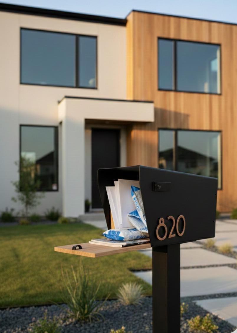Post-mounted Mailbox - Custom Mailbox - Contemporary - Modern Design ...