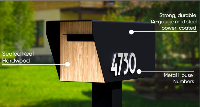 Modern Post Mailbox Post Mount Mailbox, Custom Mailboxes, Contemporary ...