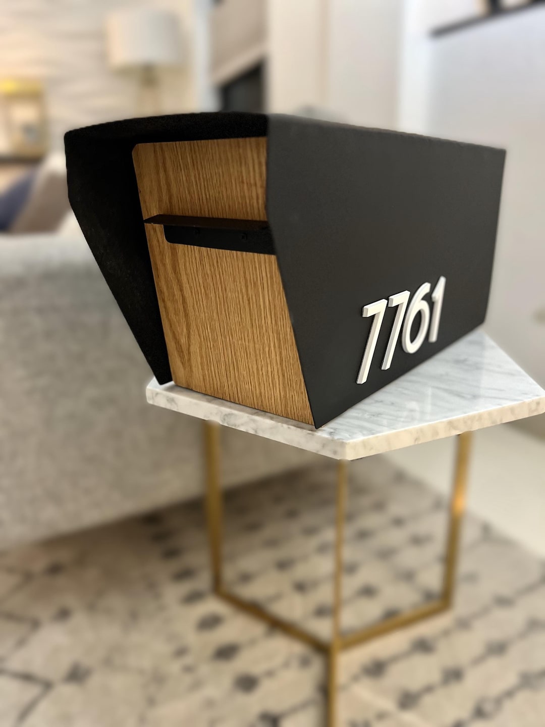 Modern, Post Mounted Mailbox, Custom Mailbox With Real Hardwood ...
