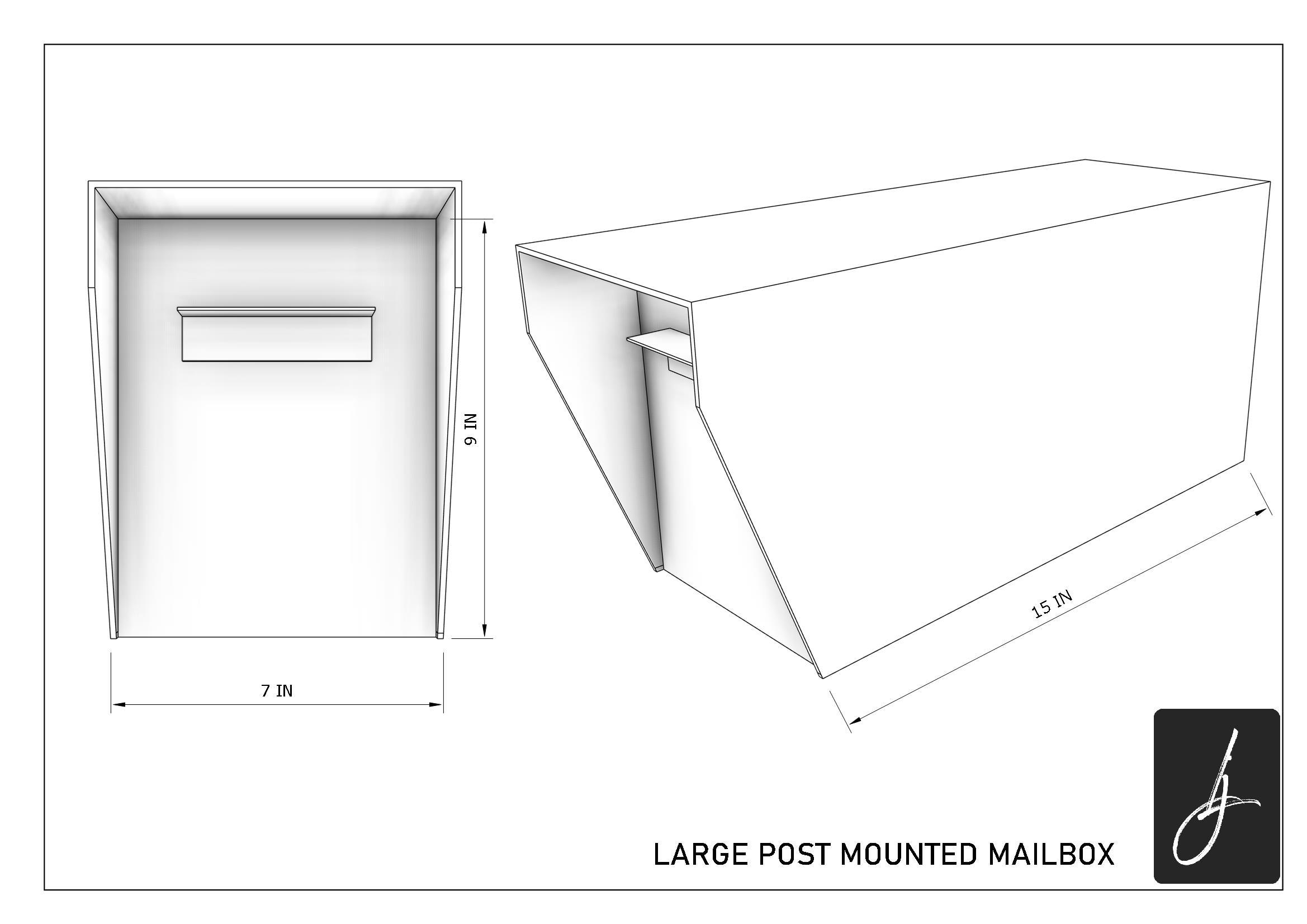 Modern Post Mounted Mailbox - Custom Mailbox - Contemporary - Steel ...