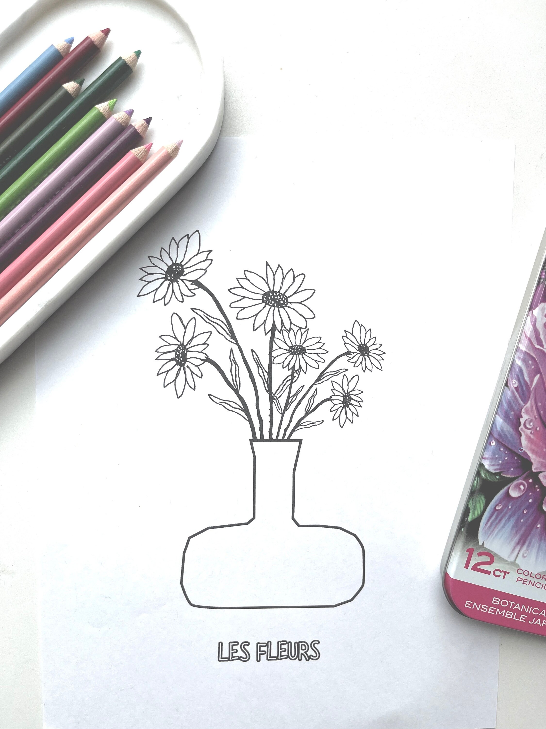 Coloring Page Printable Floral Bouquet Coloring Sheet Flower Printable ...