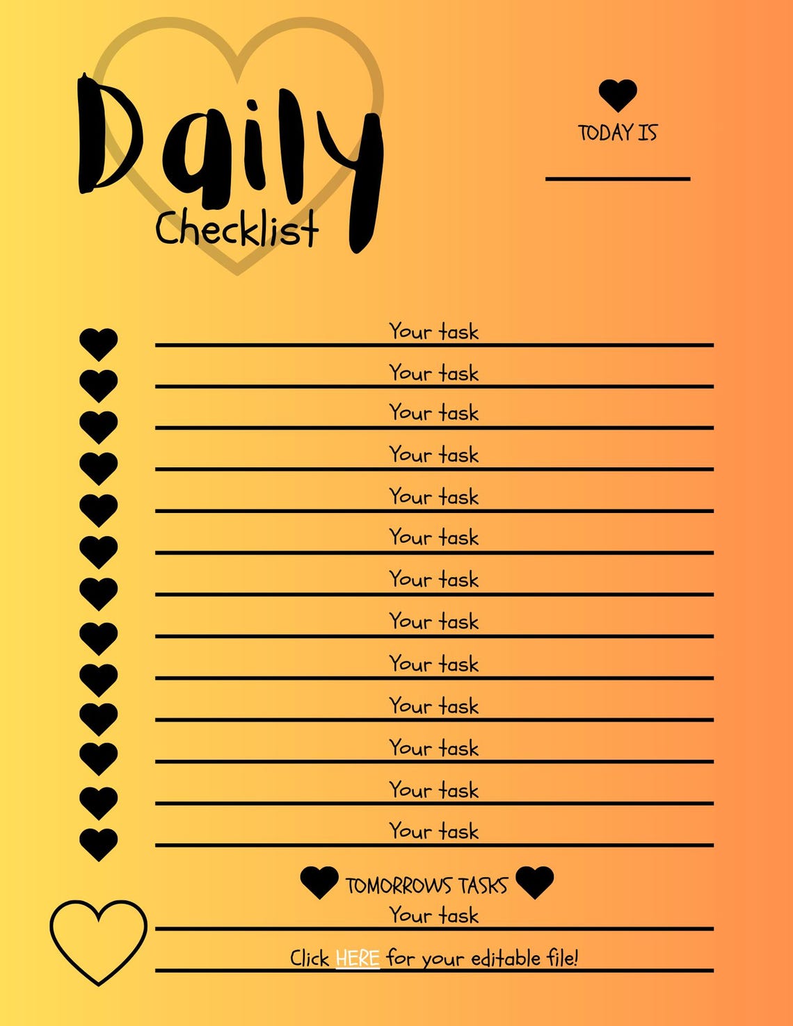 Daily Checklist - Etsy