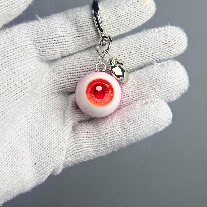 Weird Pink Eyeball Keychain: Gothic Eccentric Style - Spooky Gift - Etsy