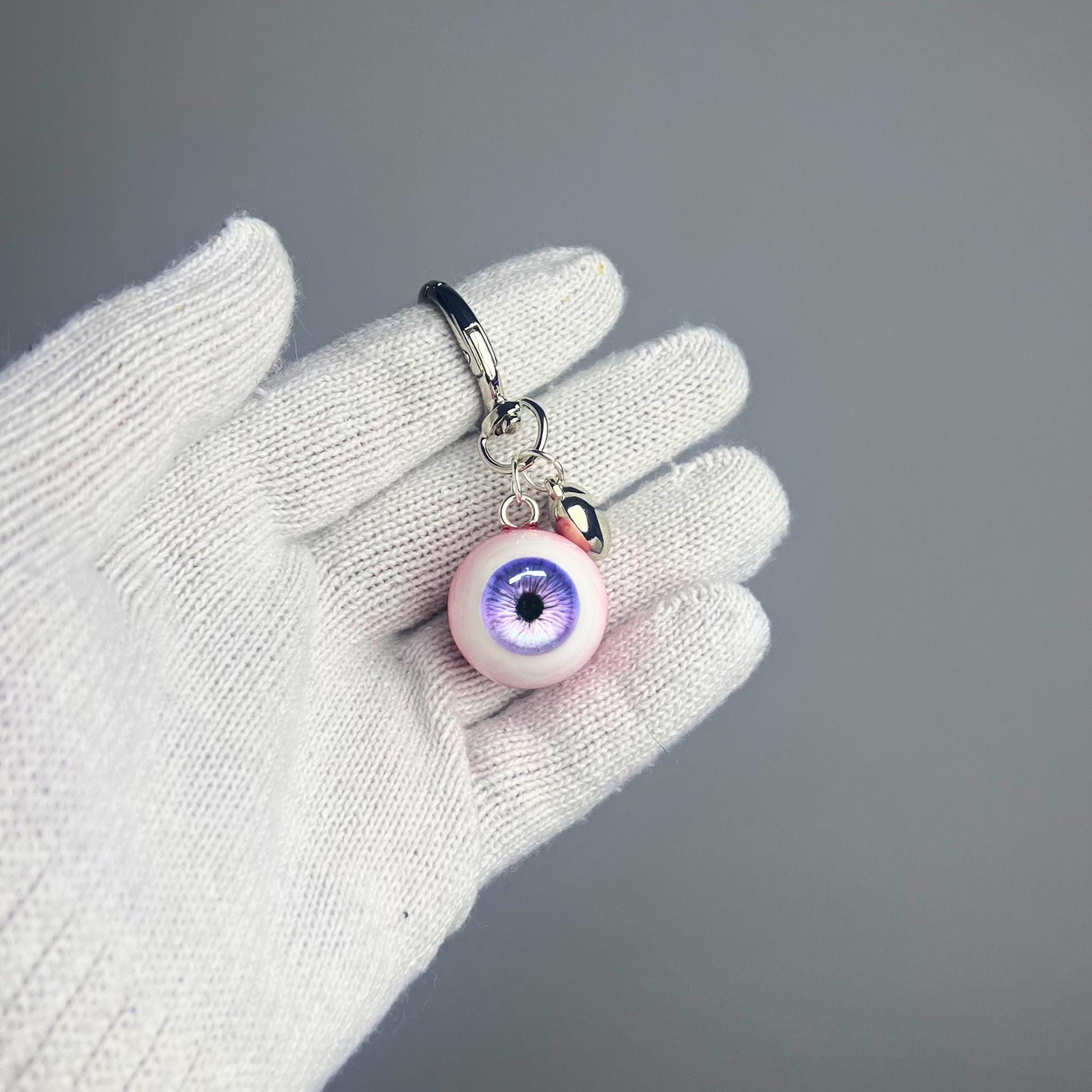 Weird Pink Eyeball Keychain: Gothic Eccentric Style - Spooky Gift - Etsy