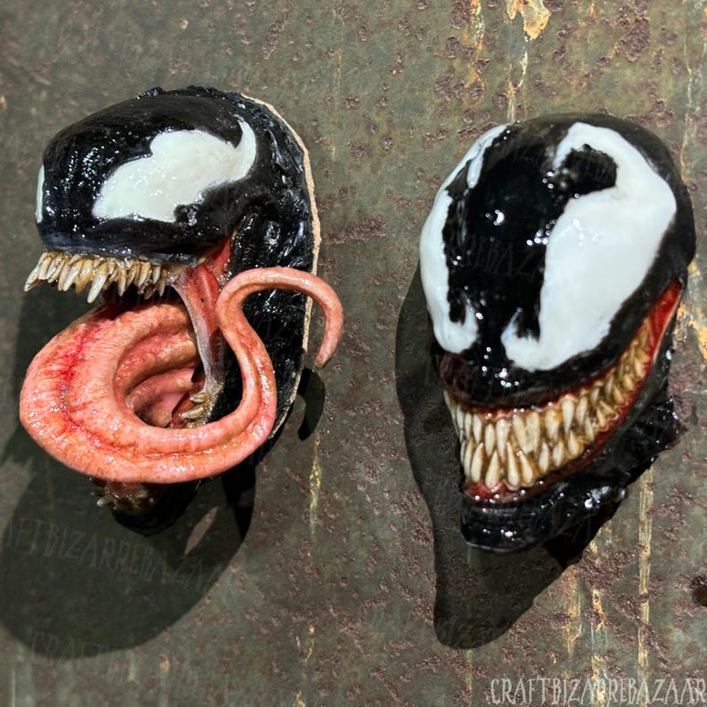 Hand-painted Venom Fridge Magnets: Resin Decorative Items - Etsy