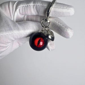 Handcrafted Resin Eyeball Keychain: Golden Glitter Iris, Gothic Style ...