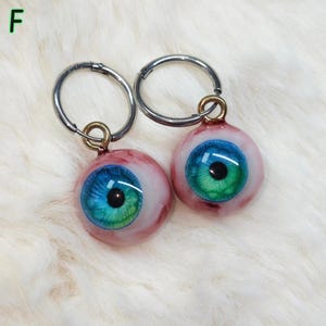 Handmade Personalized Weird Eyeball Earrings for Gothic, Funky Jewelry ...