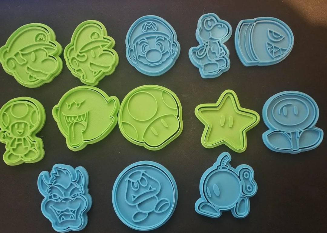 Mario Cookie Cutters and Stamps - Etsy