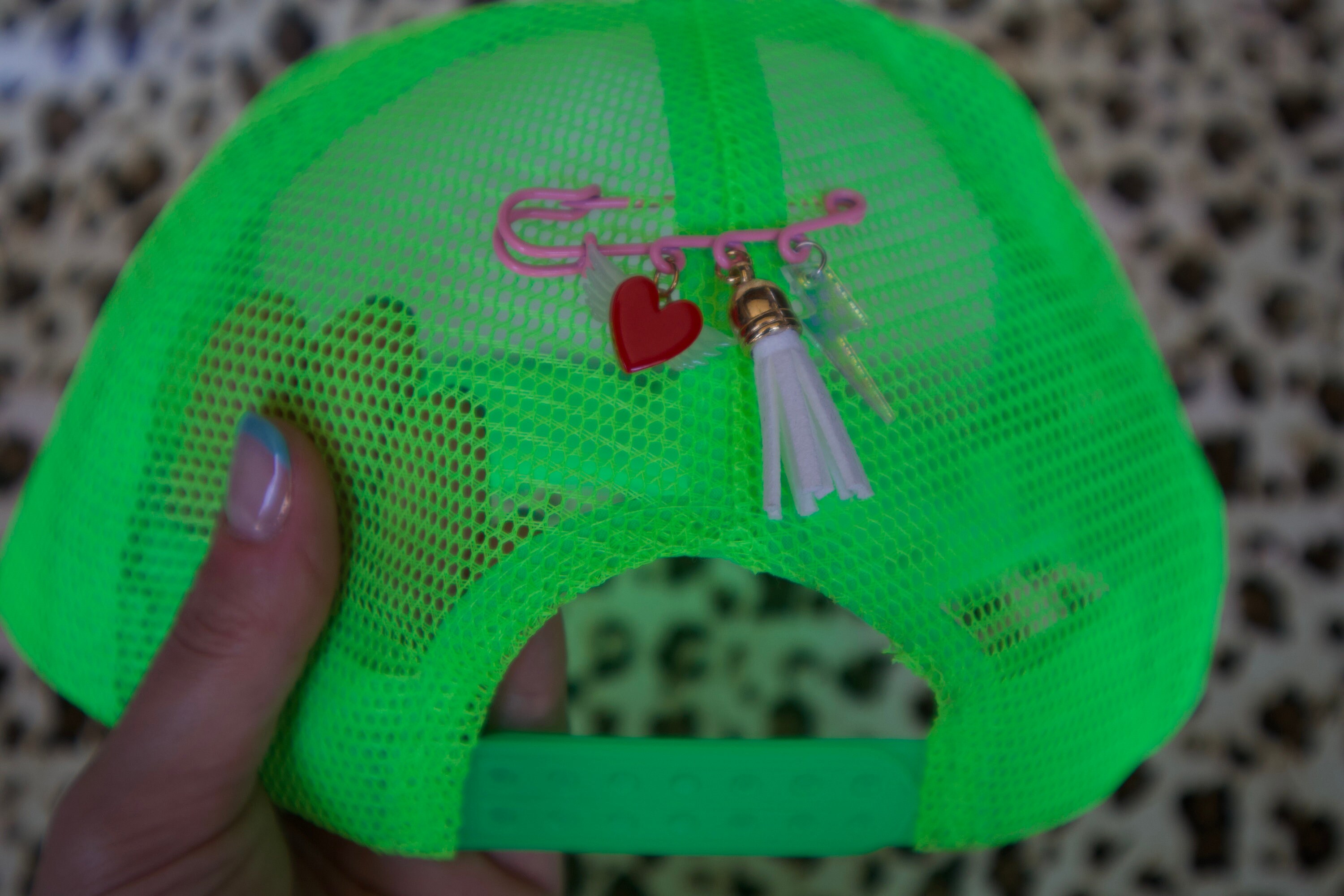 Neon Green Trucker Patch Hat. High Crown Mesh Hat. Women's Snap Back ...